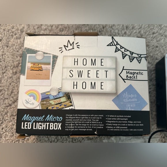 Other | Magnetic Micro Led Message Lightbox Battery Or Usb Powered ...